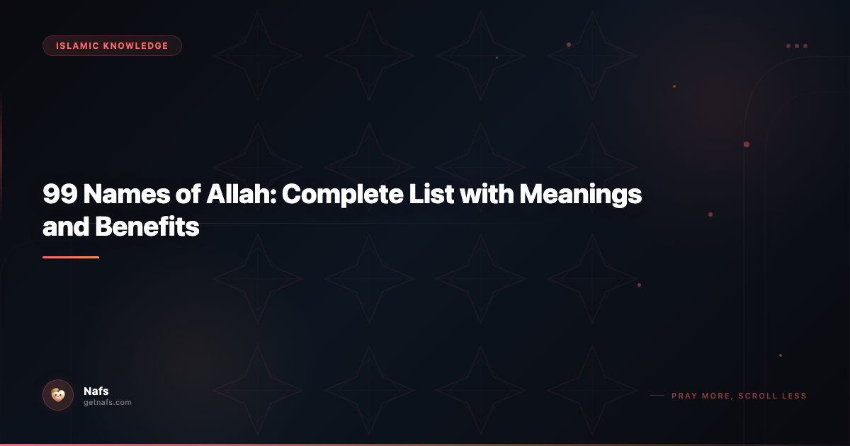 99 Names of Allah: Complete List with Meanings and Benefits — Nafs Blog